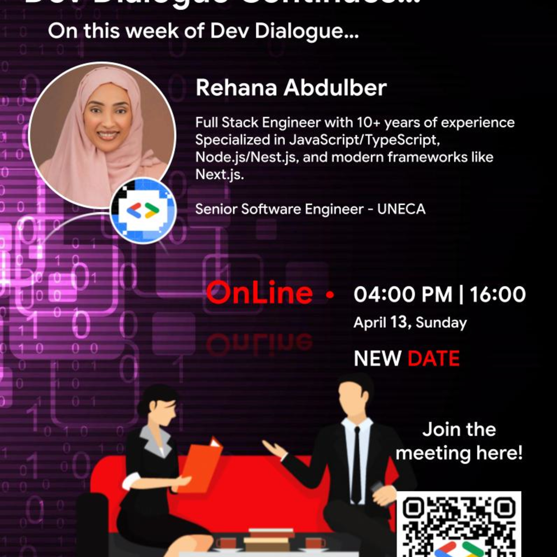 See Dev Dialogue with Rehana Abdulber at Google Developer Groups GDG on Campus HiLCoE School of ...